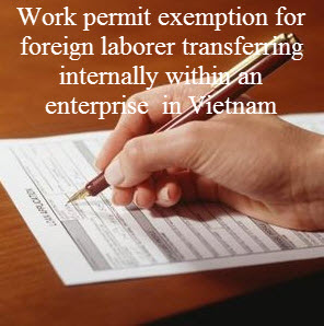 Work permit exemption for foreign laborer transferring internally ...